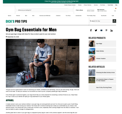 Gym Bag Essentials for Men