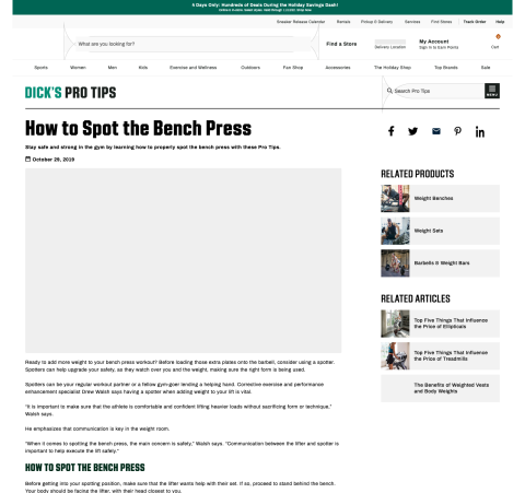 How to Spot the Bench Press