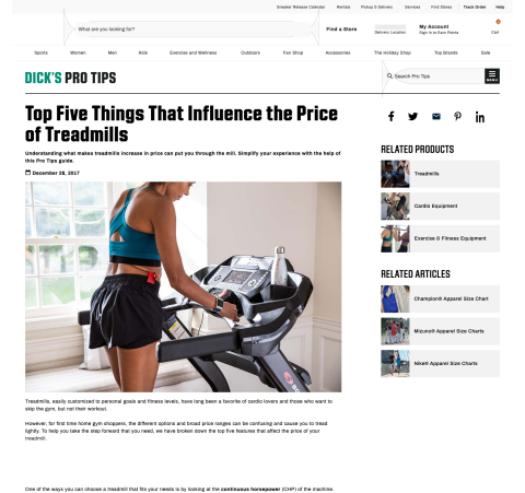 Top Five Things That Influence the Price of Treadmills