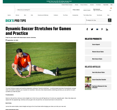 Dynamic Soccer Stretches